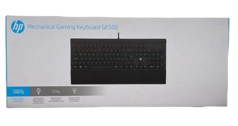 Teclado Gamer Mecanico HP GK500 RGB SW Blue Negro RGB USB - Progaming