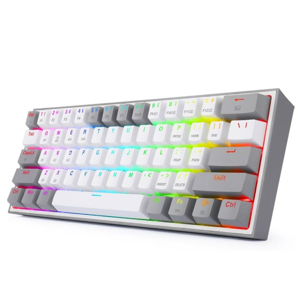 Teclado Redragon Fizz Pro K616 Blanco y Gris RGB SW RED - Progaming