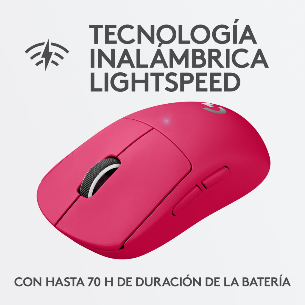 Mouse gamer Logitech Pro X Superlight Magenta Hero 25k - Progaming