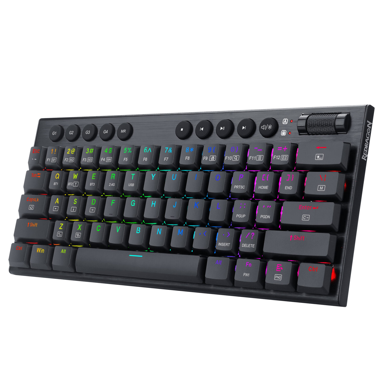 Teclado Horus Mini Cableado Ingles Sw Red RGB K632 - Progaming