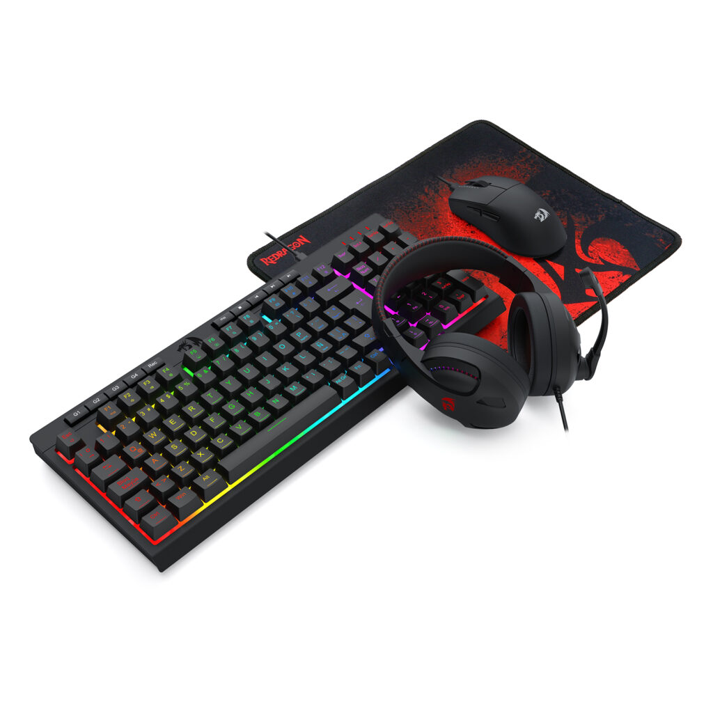 Kit Teclado y Mouse Gamer Redragon S147 Combo 4 en 1 - Progaming