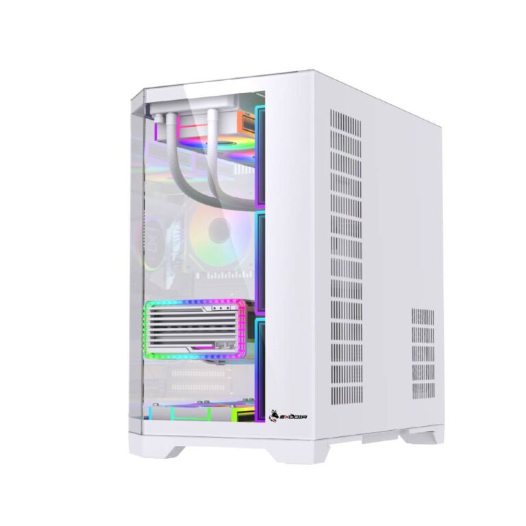 Gabinete Exodia Panel Zro Blanco ATX 7 Fans ARGB V. Templado - Progaming
